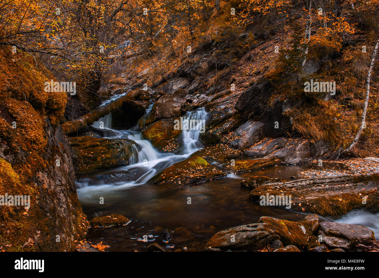 Waterfall on river Shinok Stock Photo - Alamy