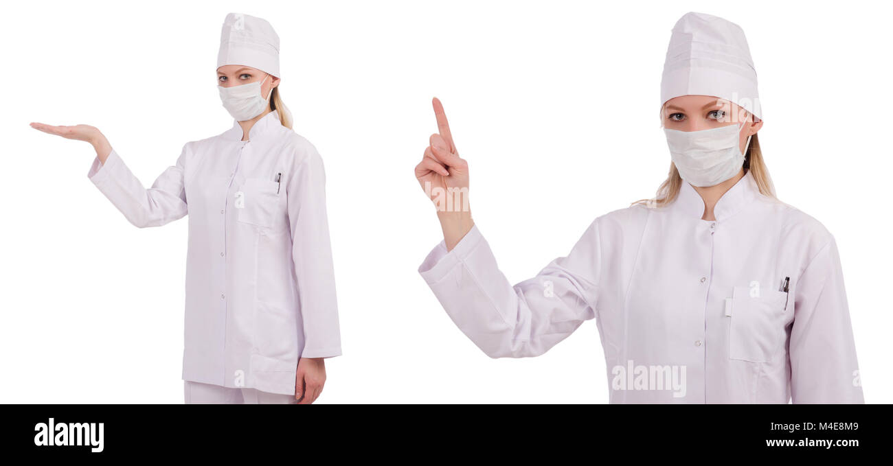 Woman doctor isolated on the white Stock Photo - Alamy