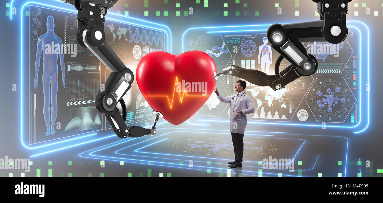 Heart surgery done by robotic arm Stock Photo - Alamy