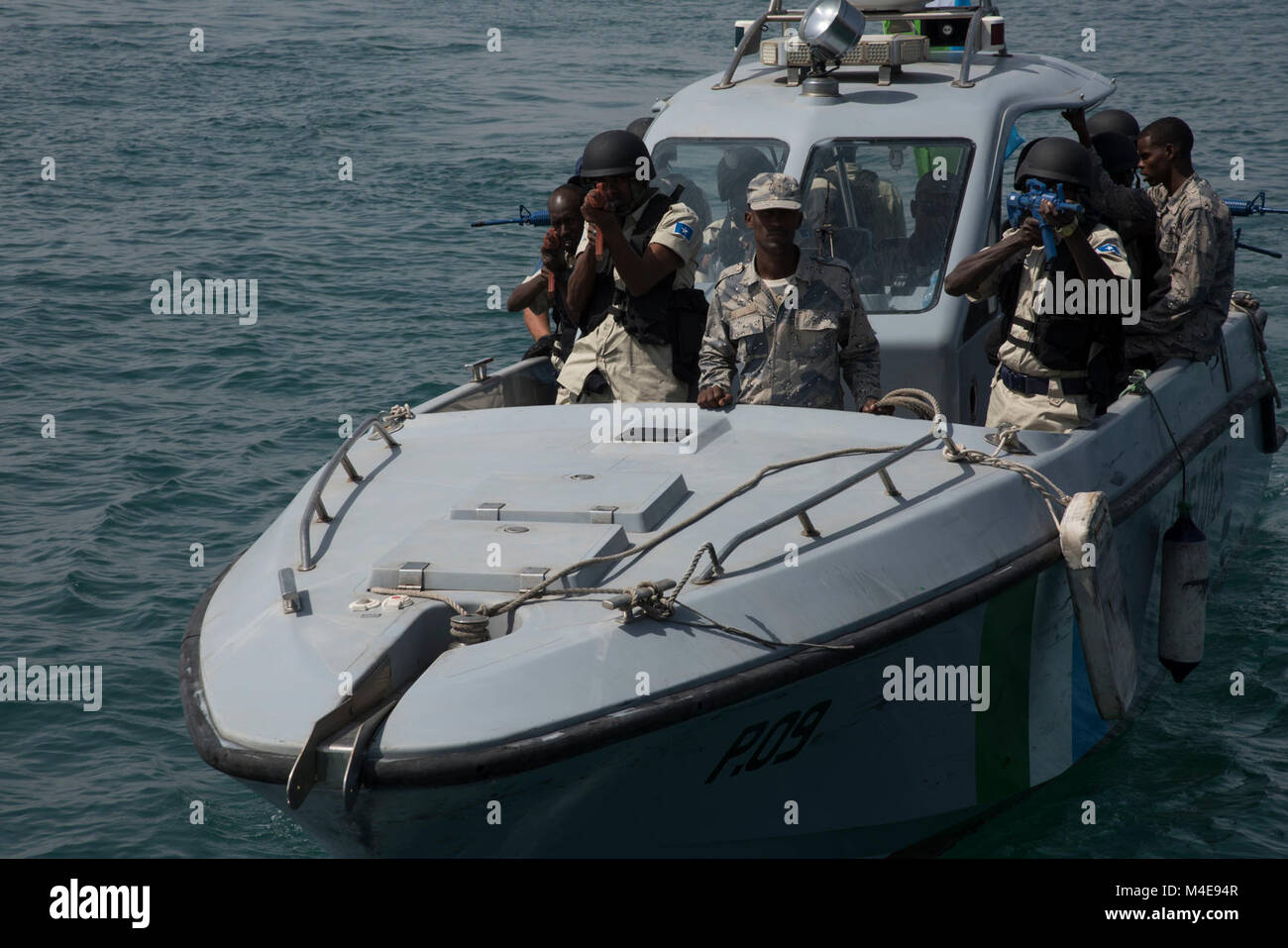 PORT OF DJIBOUTI (Feb. 5, 2018) Members of the Somali maritime police ...