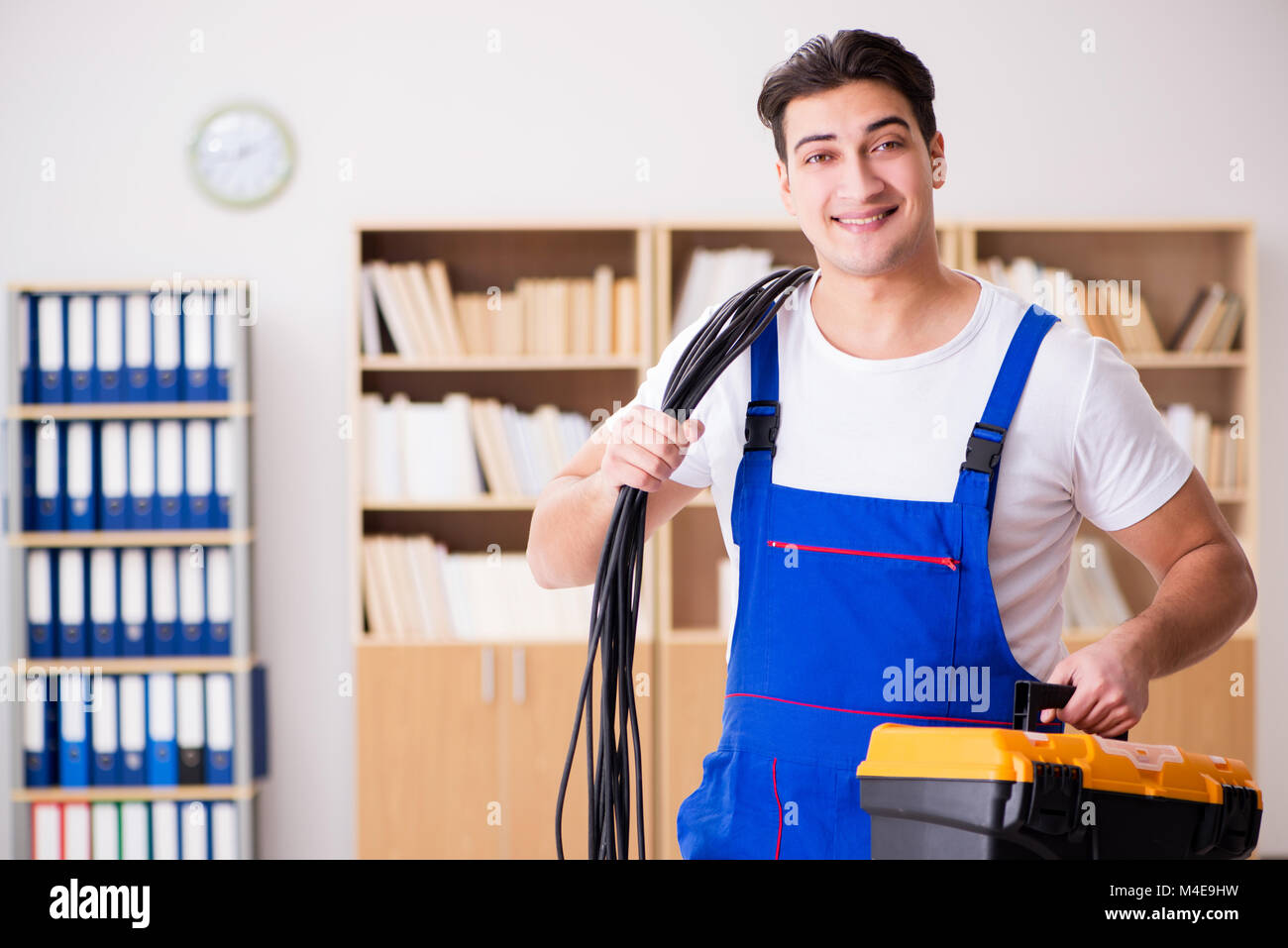 Office cabling hi-res stock photography and images - Alamy