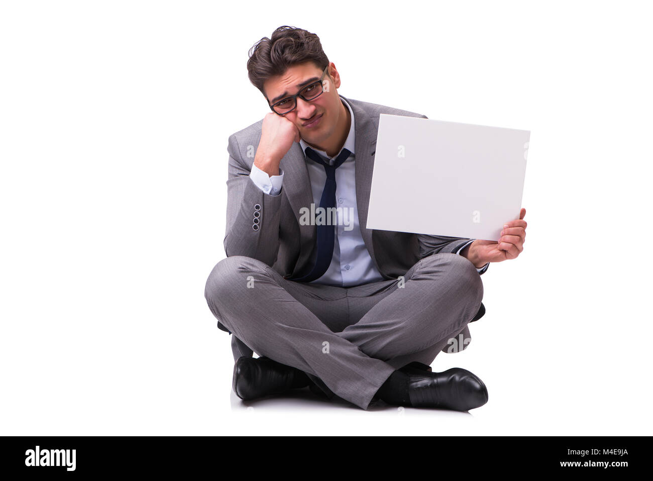 Bankrupt businessman isolated on white background Stock Photo - Alamy