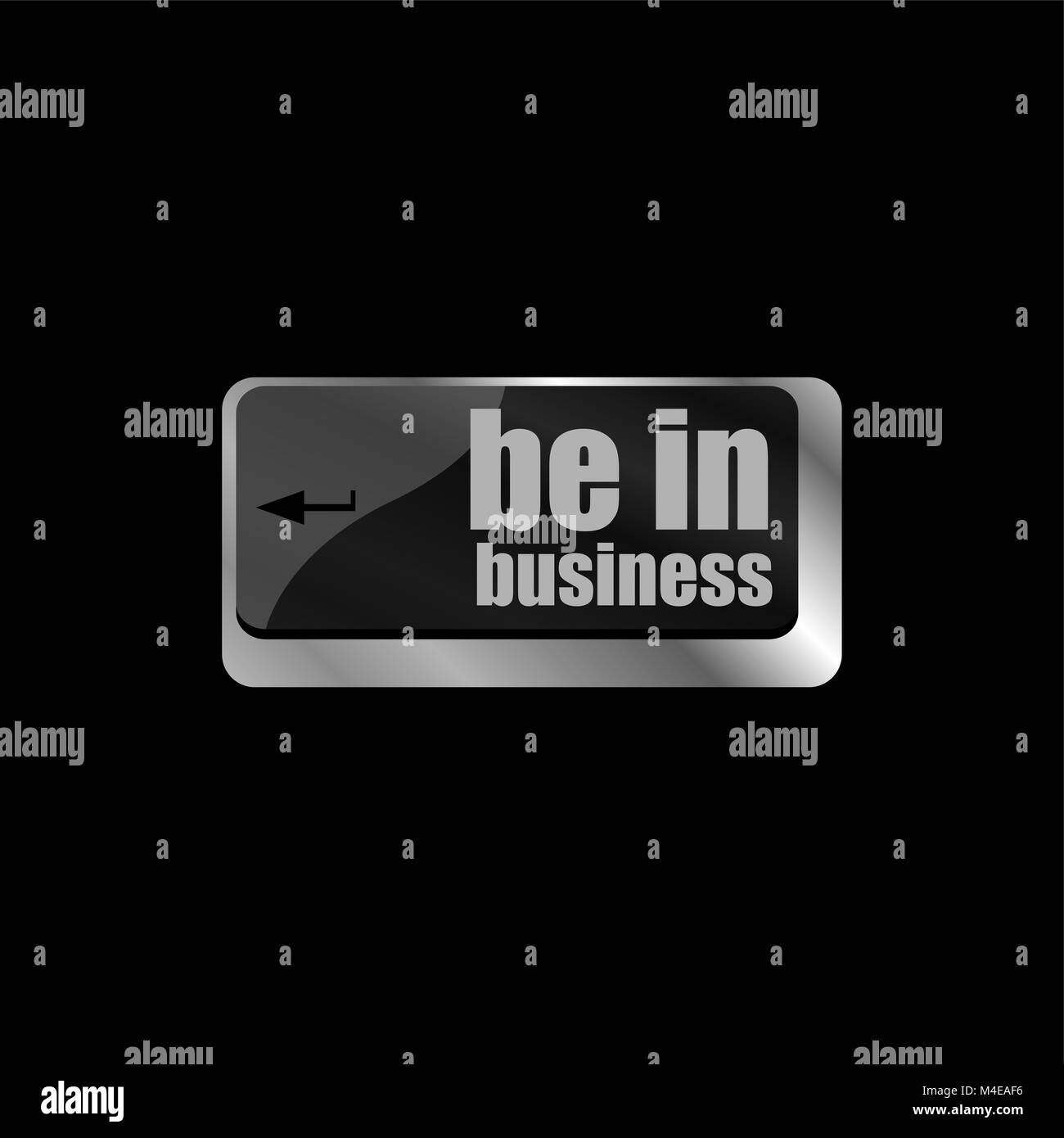 be in business button on computer keyboard key Stock Photo - Alamy