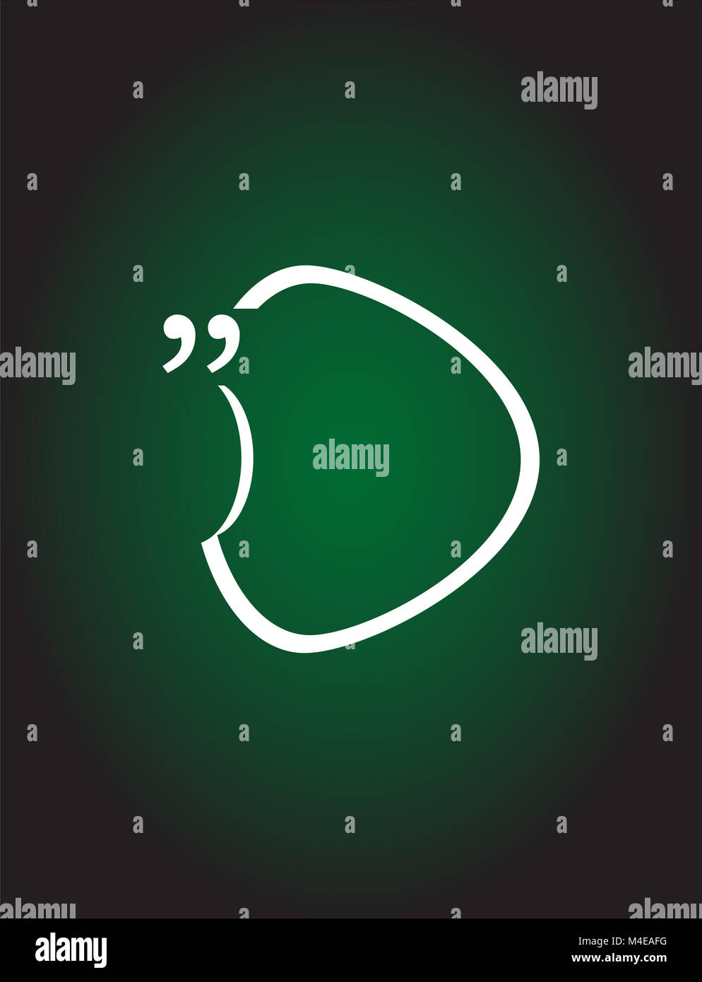 Quotation Mark Speech Bubble. Quote sign icon. Abstract background ...