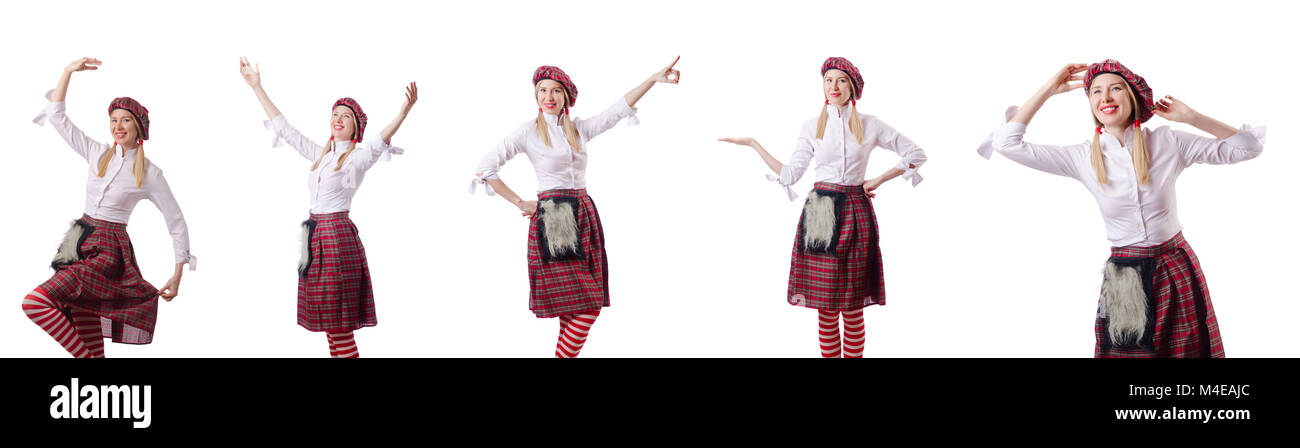 Woman in traditional scottish clothing Stock Photo - Alamy