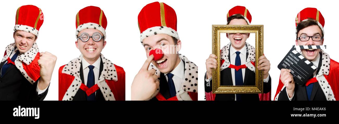 King businessman in funny concept Stock Photo - Alamy