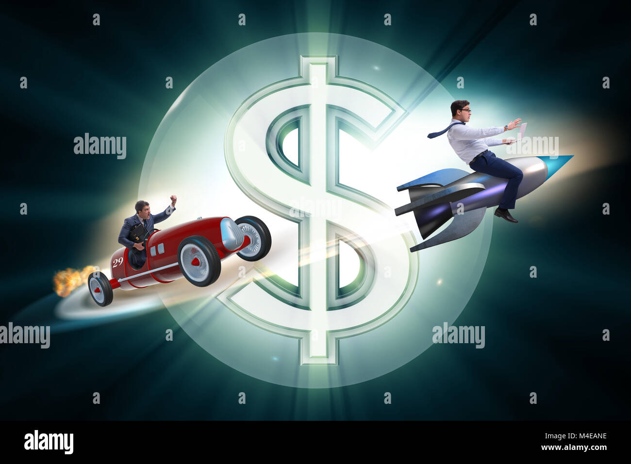 Competition concept with business people competing Stock Photo - Alamy