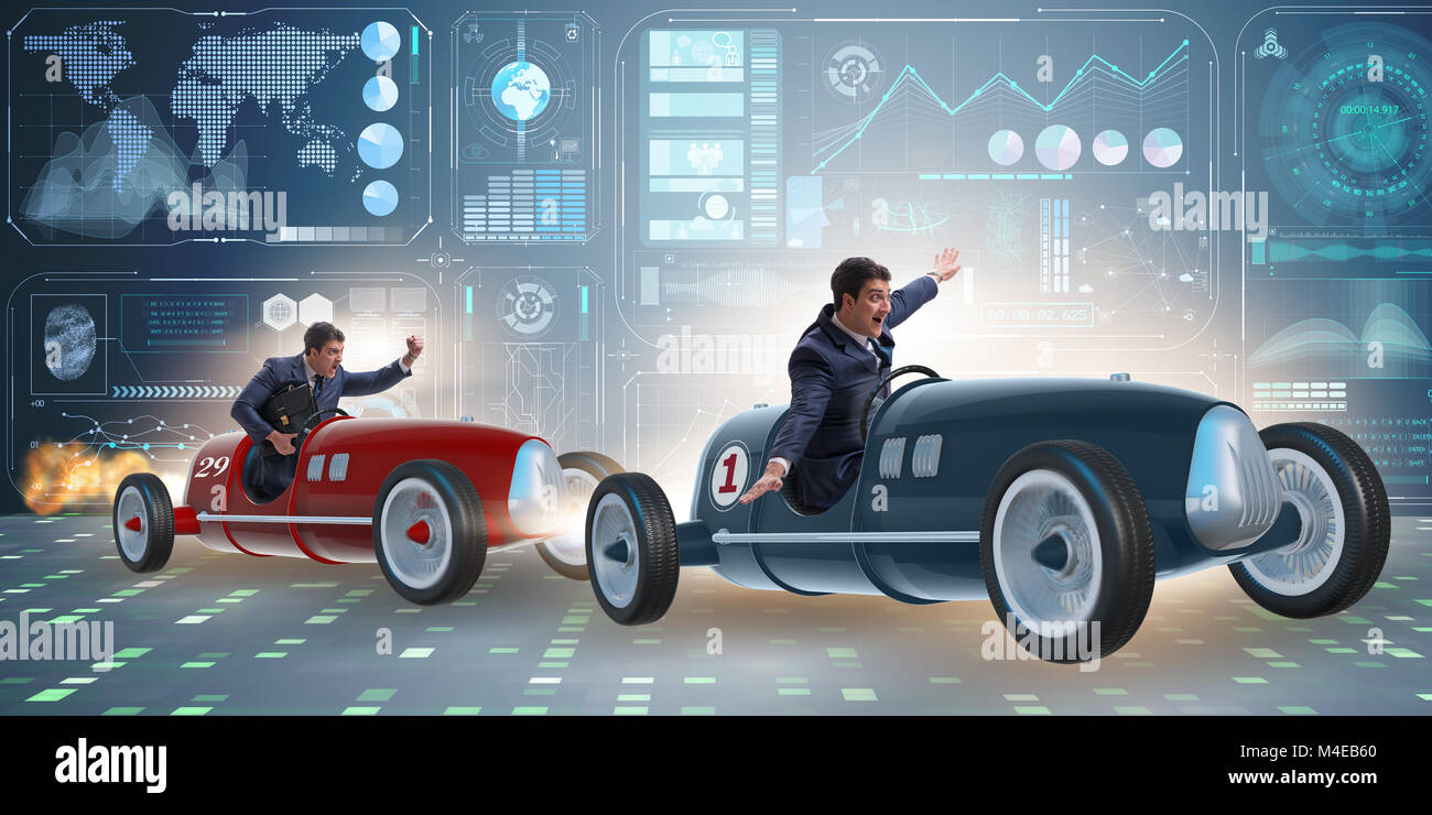 Competition concept with business people competing Stock Photo - Alamy