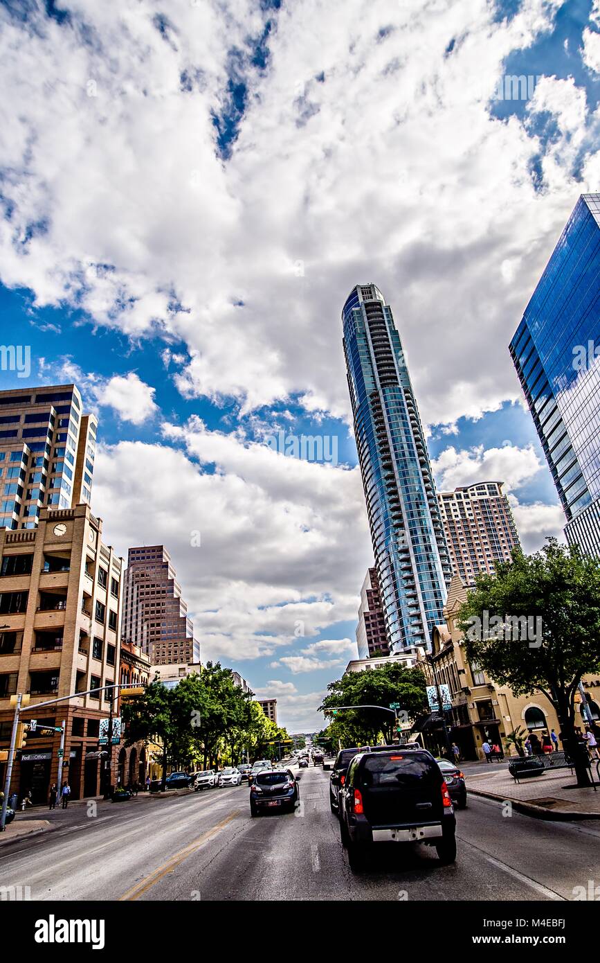 austin texas city skyline and city streets Stock Photo - Alamy