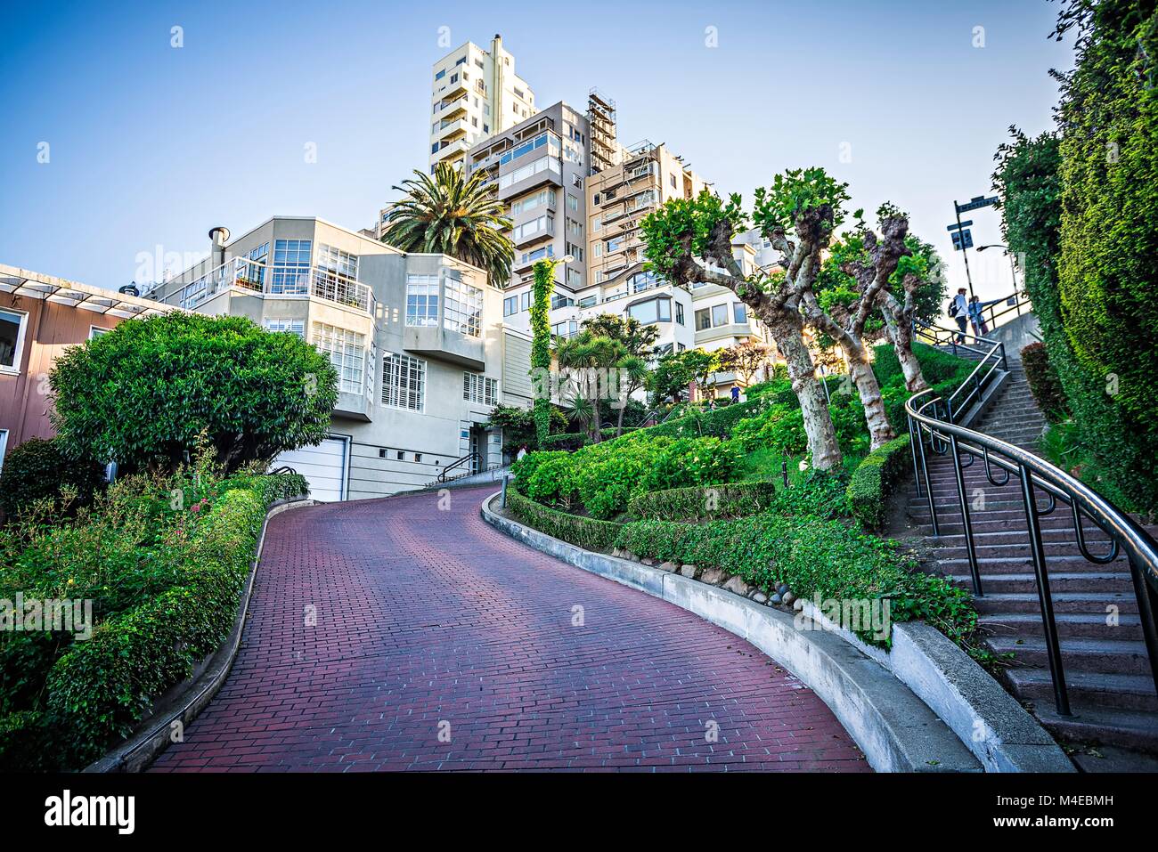 Winding street view hi-res stock photography and images - Alamy