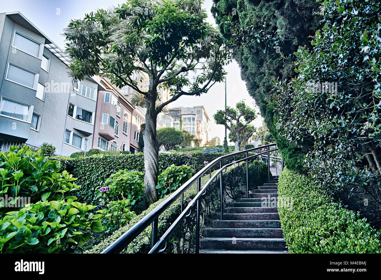 Winding street view hi-res stock photography and images - Alamy