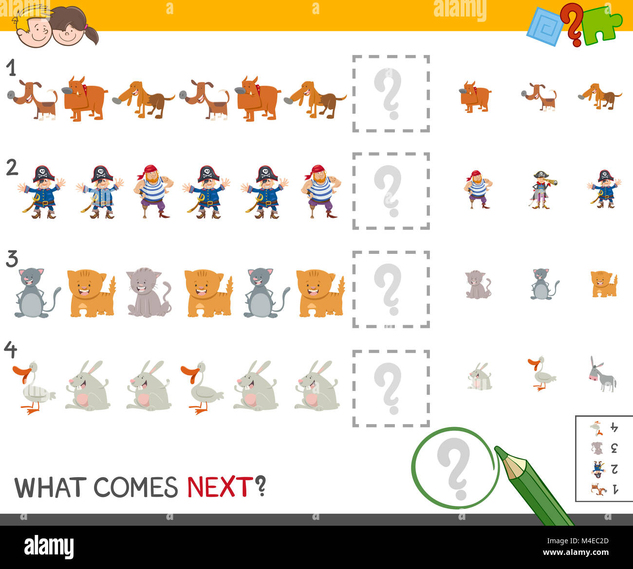 complete the pattern activity Stock Photo - Alamy