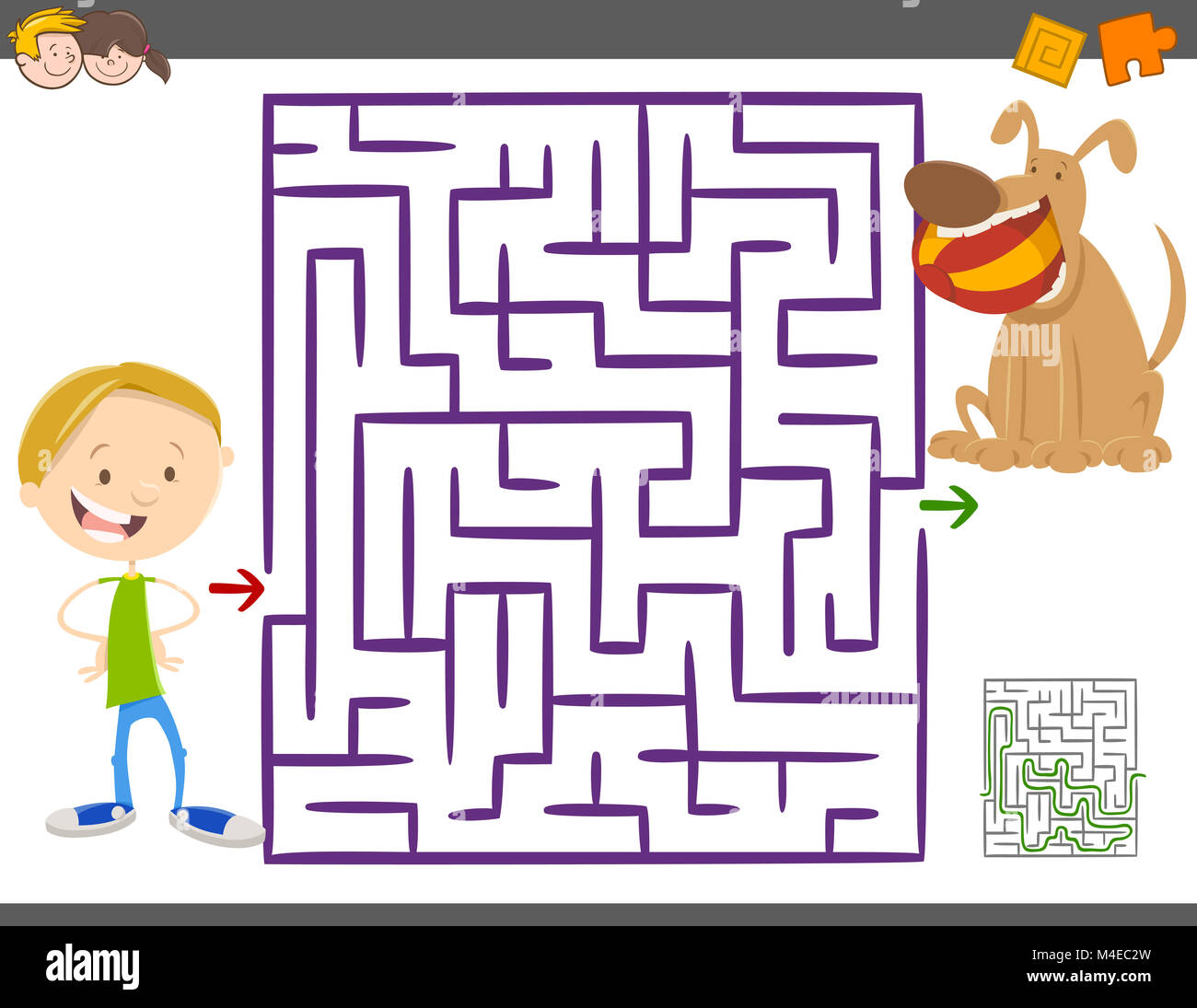 maze activity game for kids Stock Photo - Alamy
