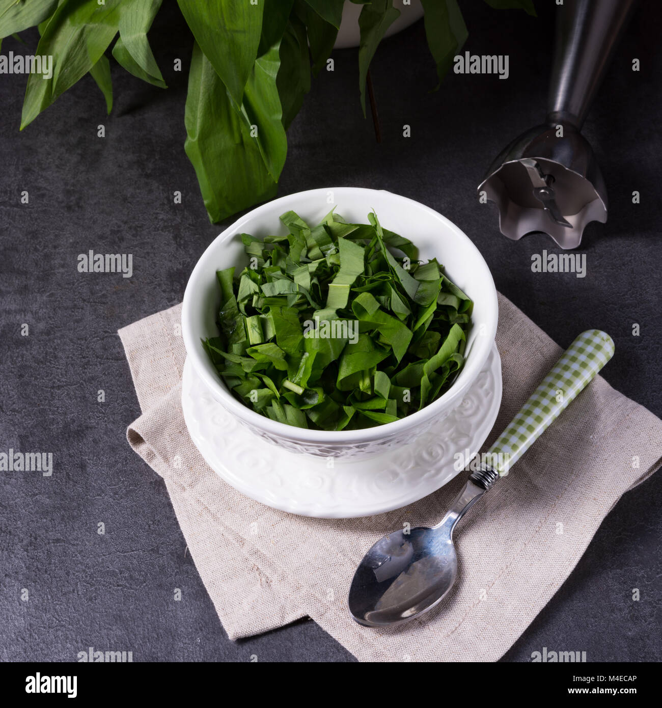 wild garlic stripes Stock Photo - Alamy