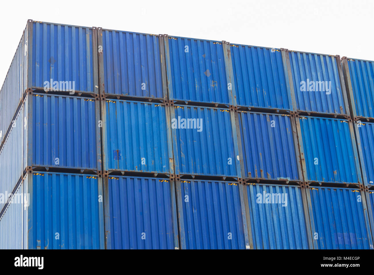 Cargo Containers Stack Stock Photo - Alamy