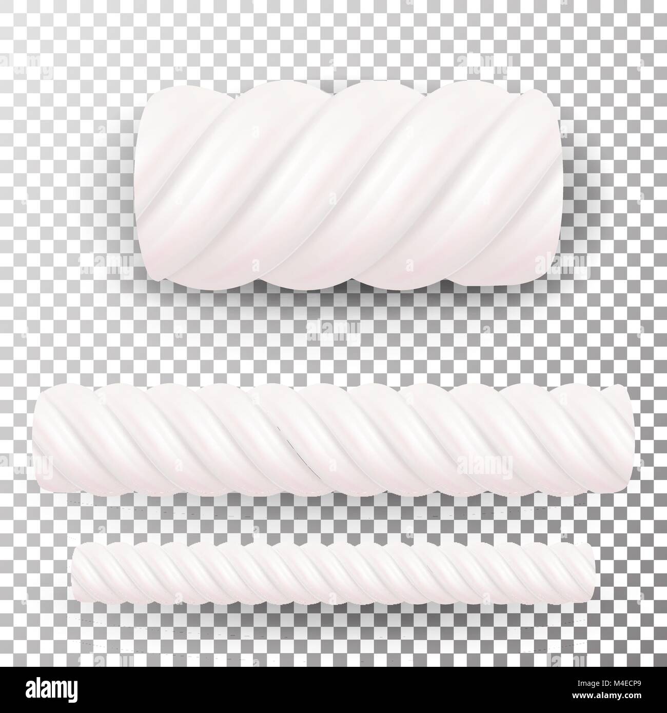 Realistic Marshmallows Candy Vector. Sweet Twist Illustration Isolated ...
