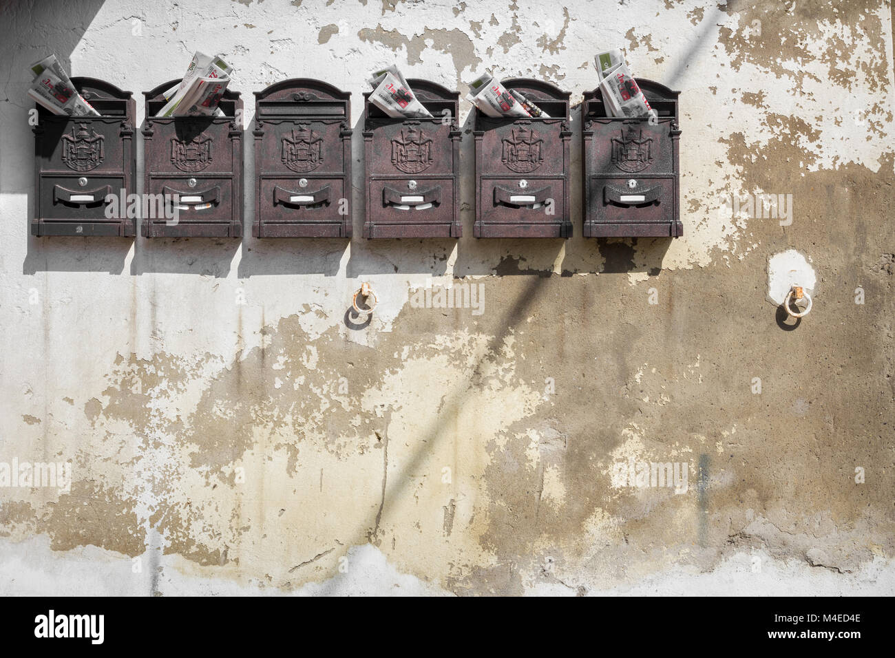 Set of mailboxes Stock Photo - Alamy