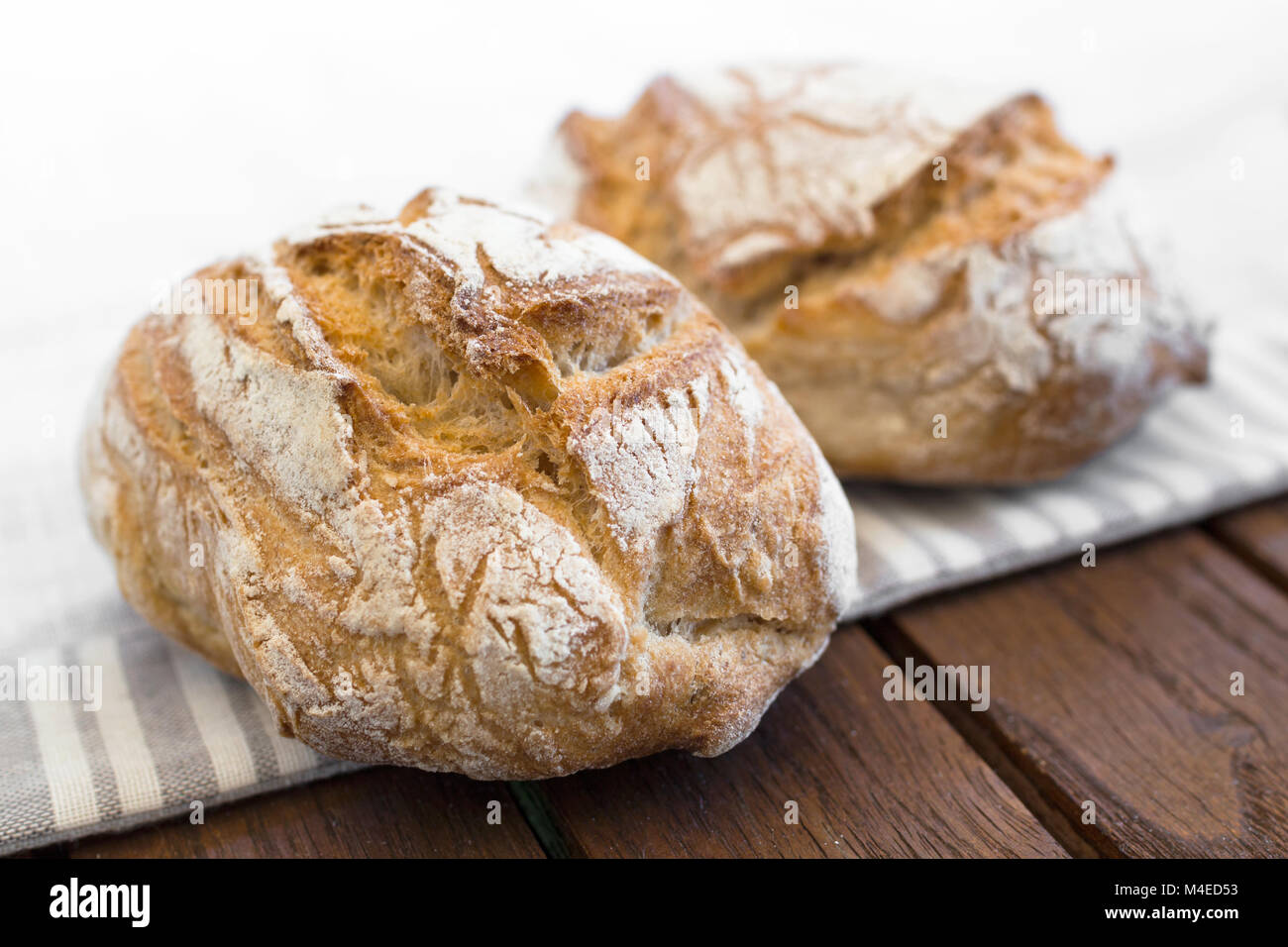 Loaf of bread on burlap hi-res stock photography and images - Alamy