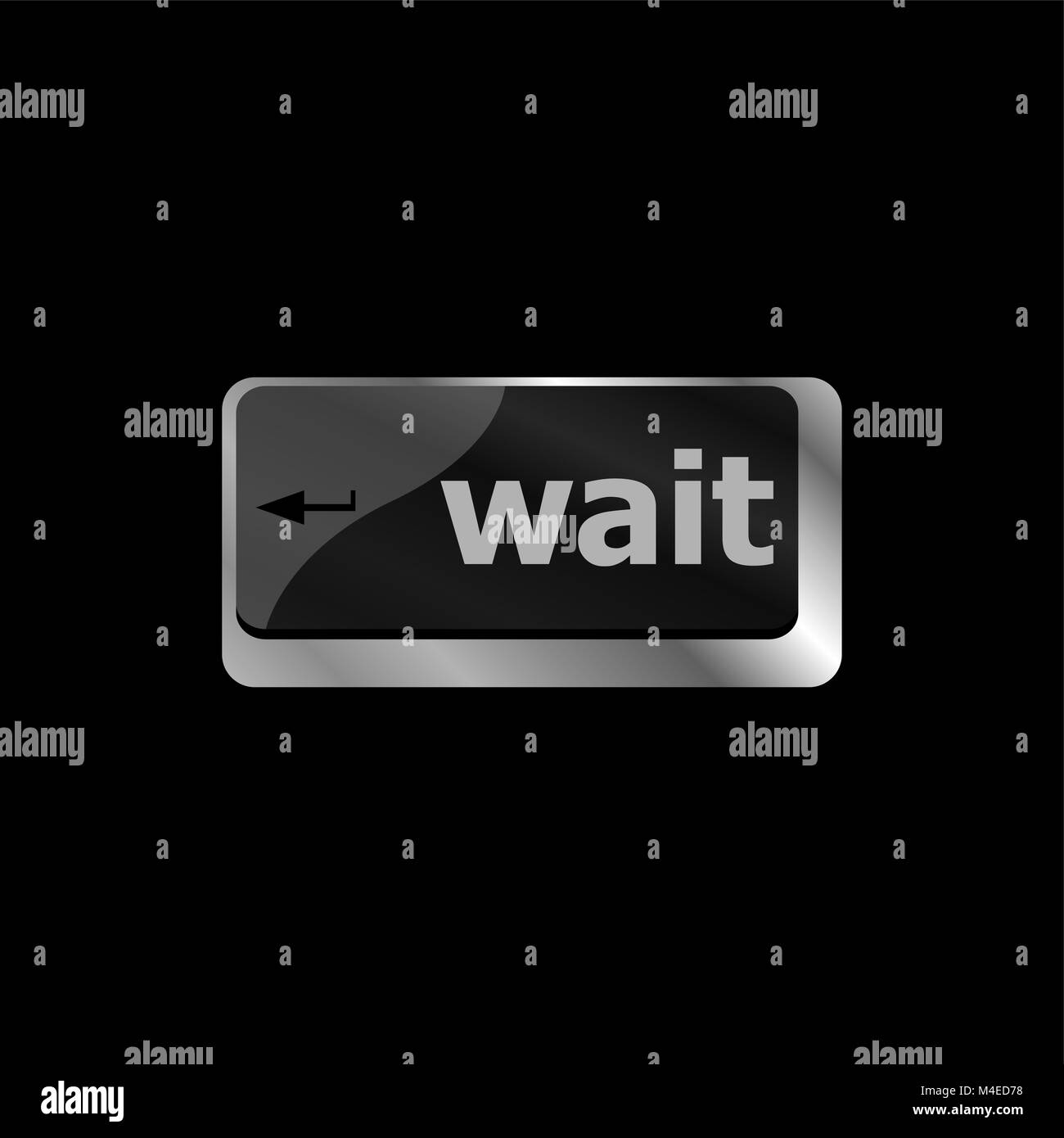 wait word button on a computer keyboard Stock Photo - Alamy
