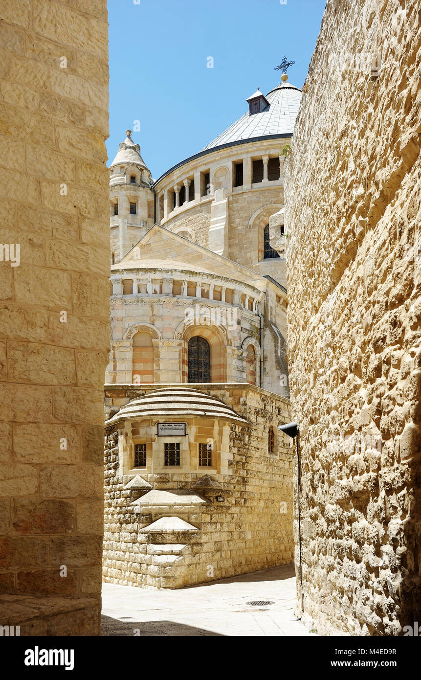 Dormition Abbey on the Mount Zion Stock Photo - Alamy