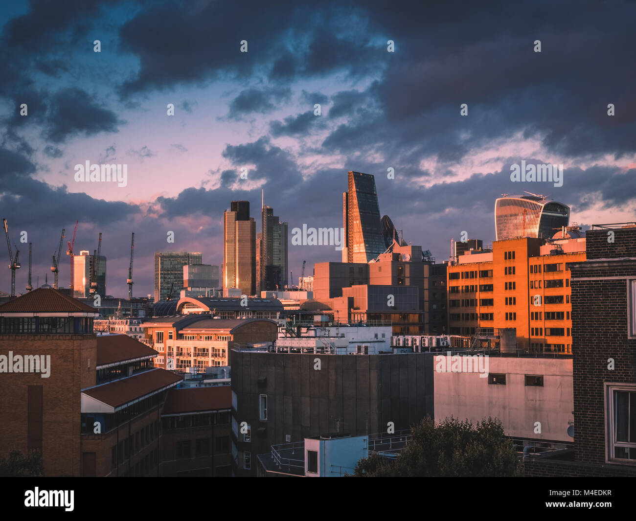 Aerial London Dusk High Resolution Stock Photography and Images - Alamy