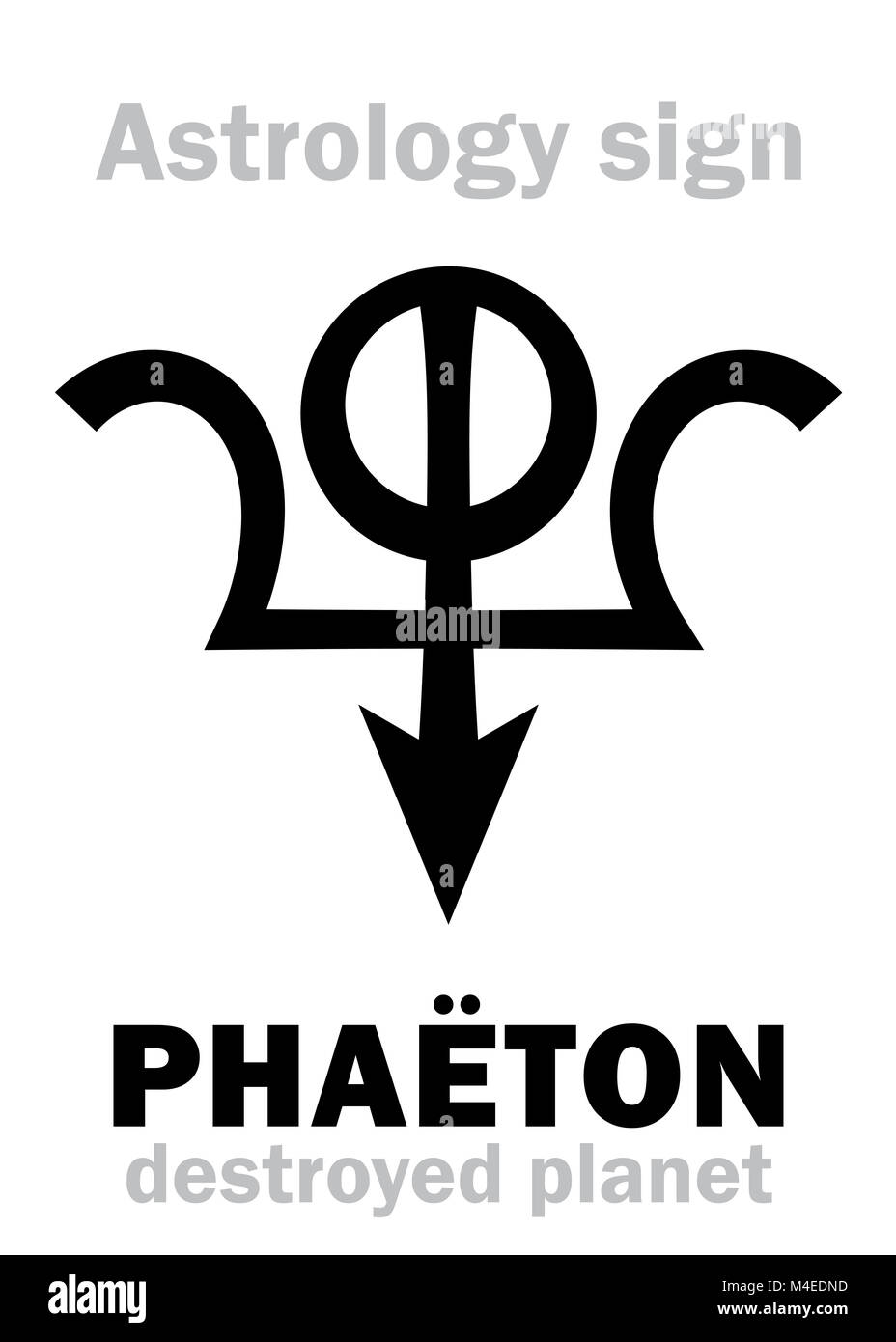 Astrology: destroyed planet PHAËTON Stock Photo - Alamy