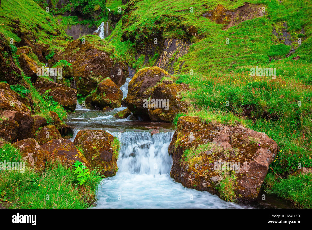 The cascading waterfall Stock Photo - Alamy