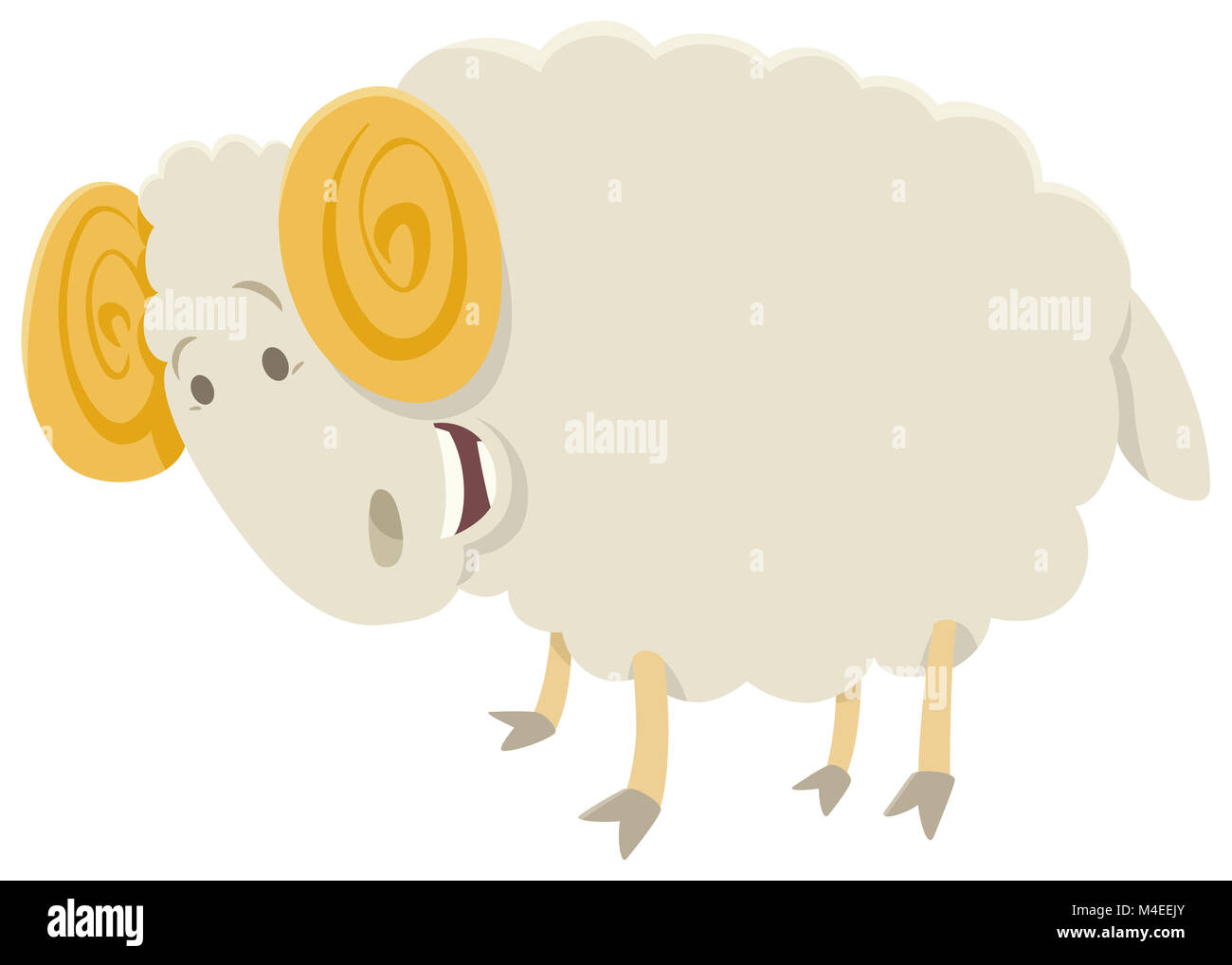 Funny ram animal character Cut Out Stock Images & Pictures - Alamy