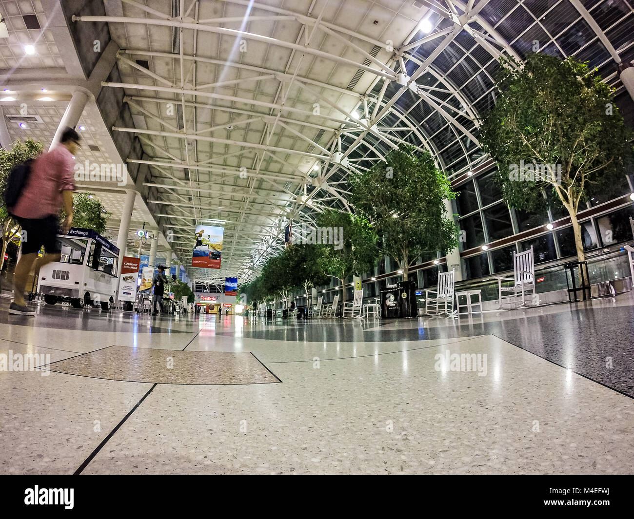 airport terminal structure indoor early morning Stock Photo - Alamy
