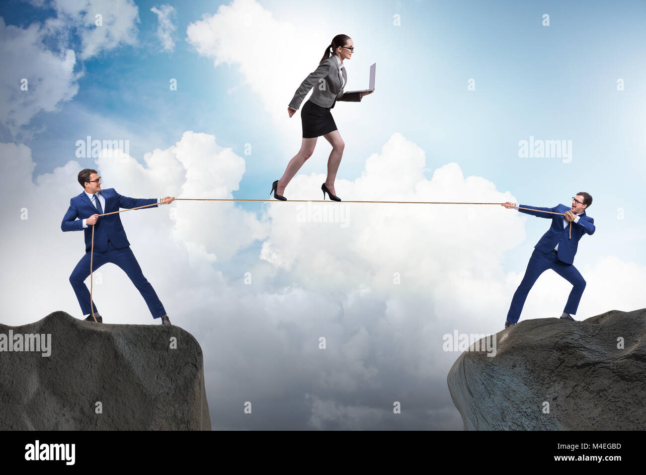 Tight rope walker female hi-res stock photography and images - Alamy