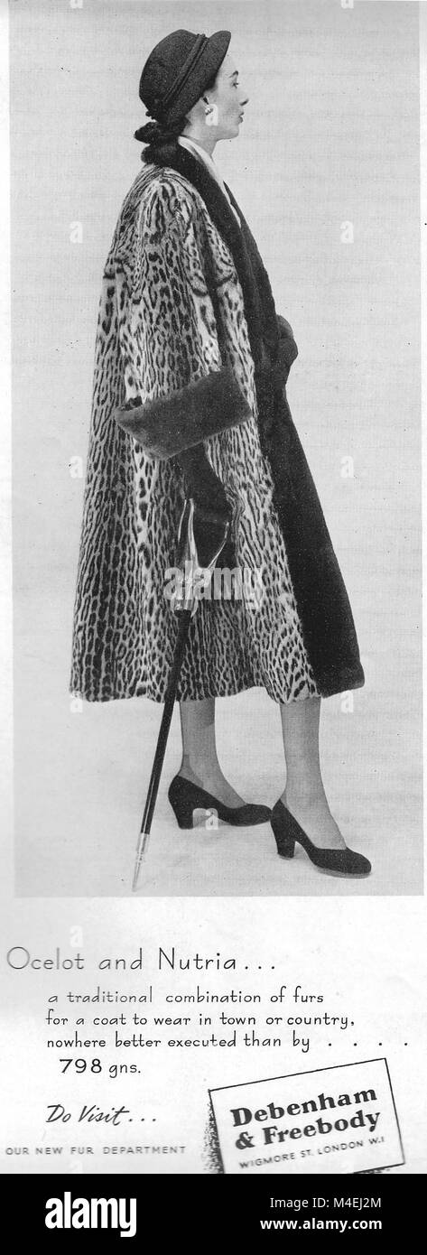 Debenham And Freeman Fur Coat Advert Advertising In Country Life