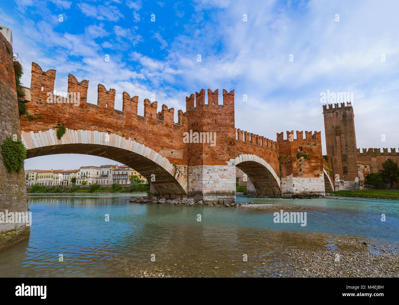 Ponte Pietra bridge in Verona - Italy Stock Photo - Alamy
