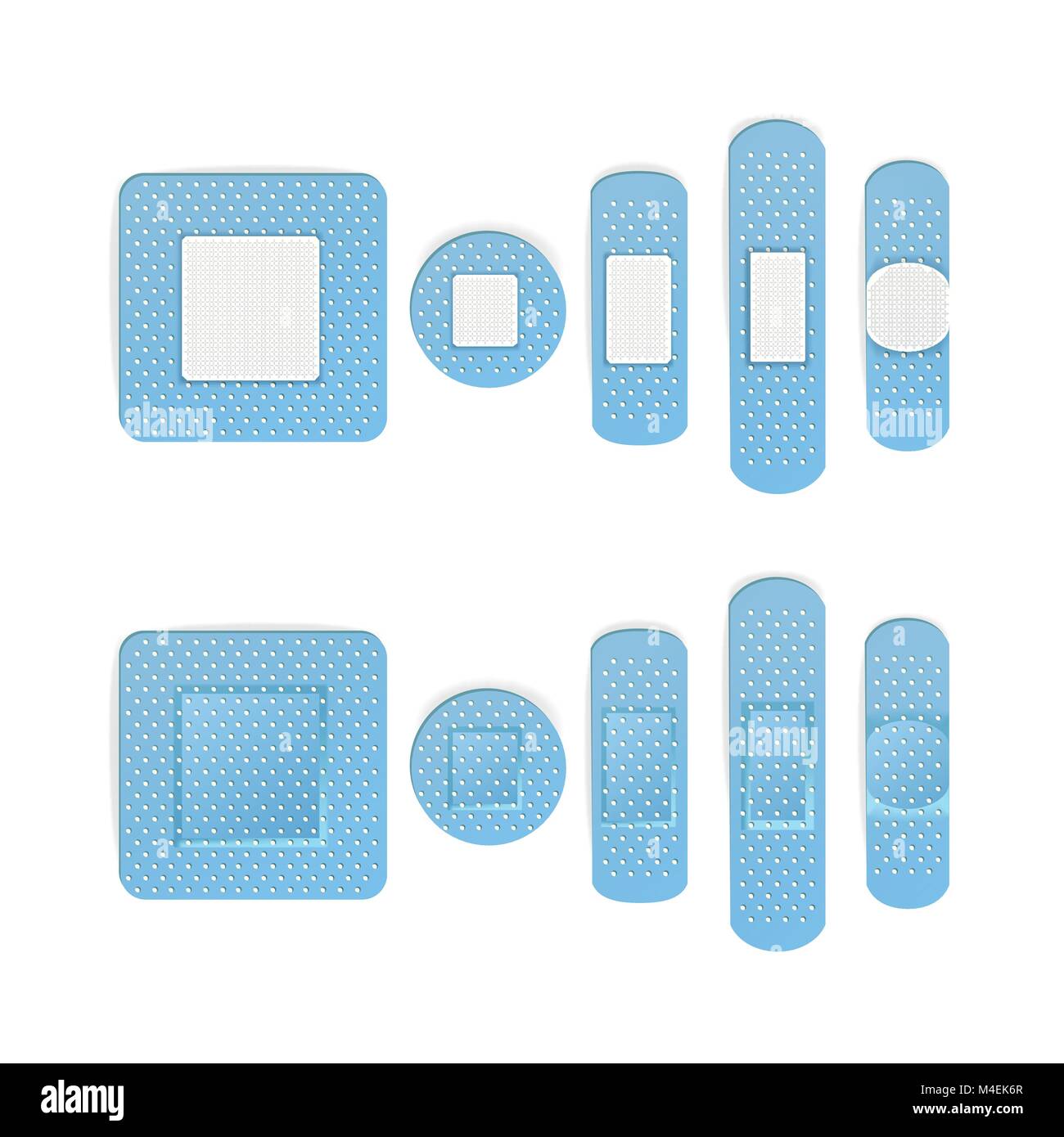Medical Patch Vector. Bandage In Different Shape Stock Vector Image ...