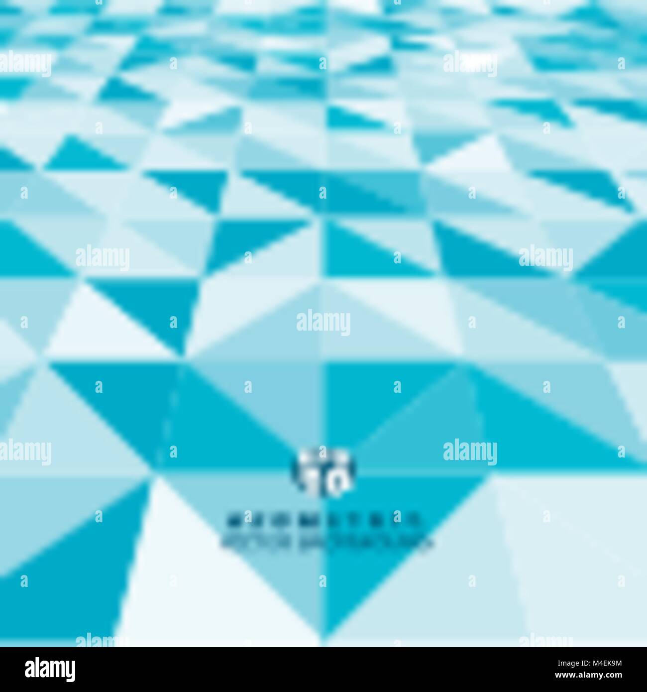 Abstract blue and white color triangle, square pattern perspective ...