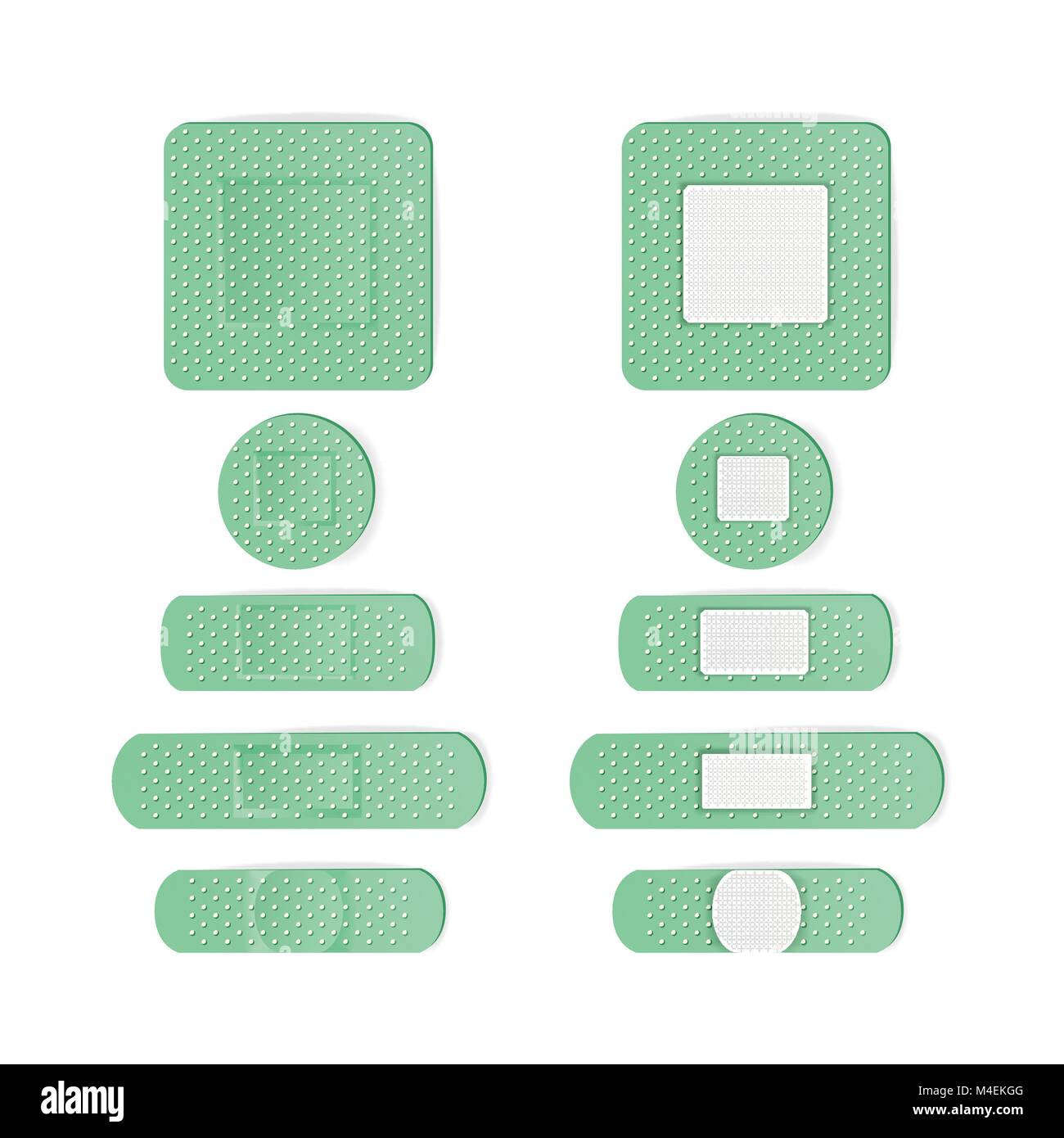 Medical Patch Vector. Bandage In Different Shape Stock Vector Image ...