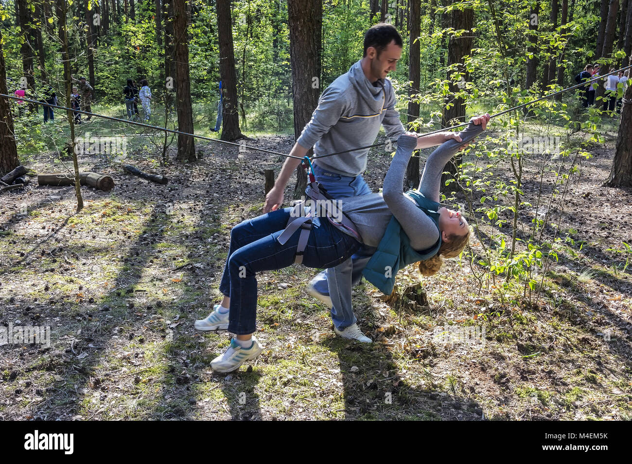 Rope man woman hi-res stock photography and images - Alamy