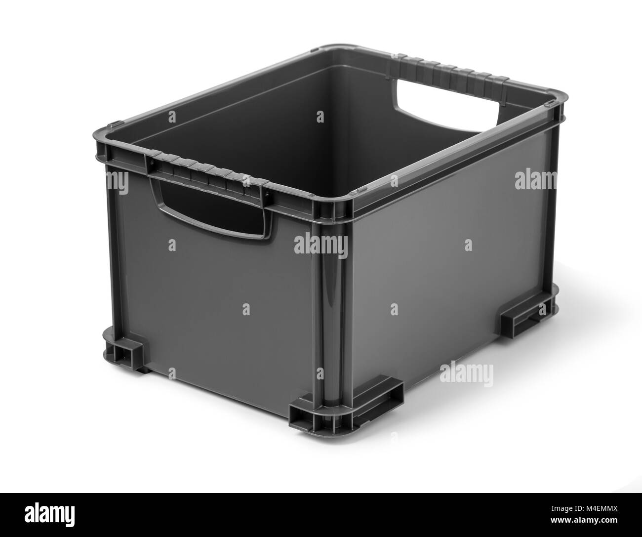 black plastic box isolated on white with clipping path Stock Photo - Alamy
