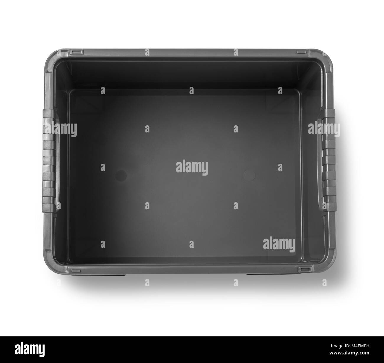 black plastic box isolated on white with clipping path Stock Photo - Alamy