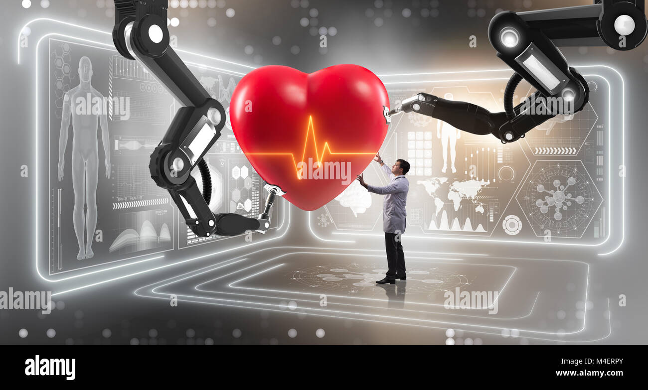Heart surgery done by robotic arm Stock Photo - Alamy