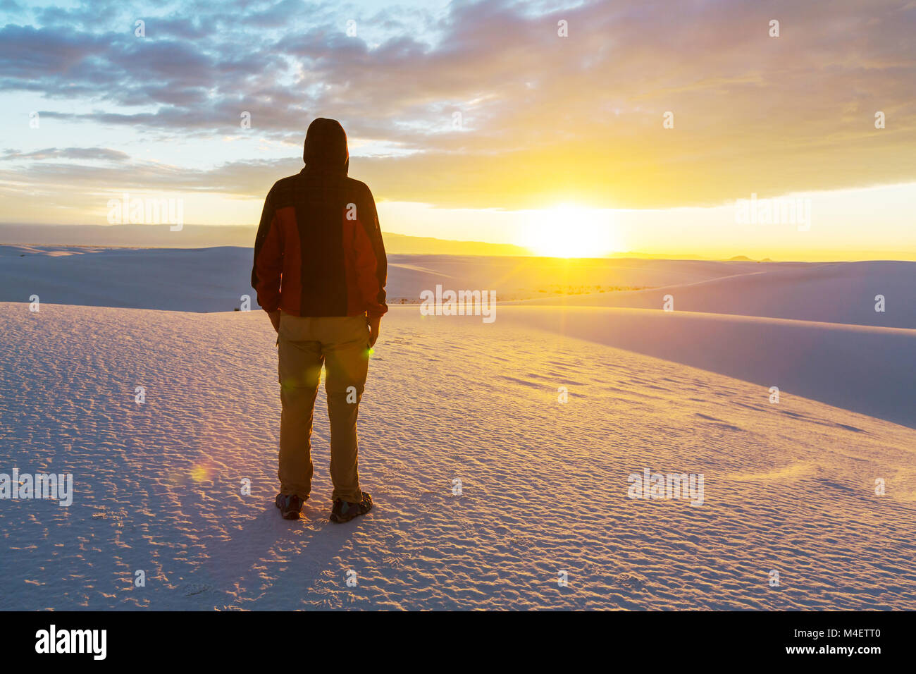 Hike in White desert Stock Photo - Alamy