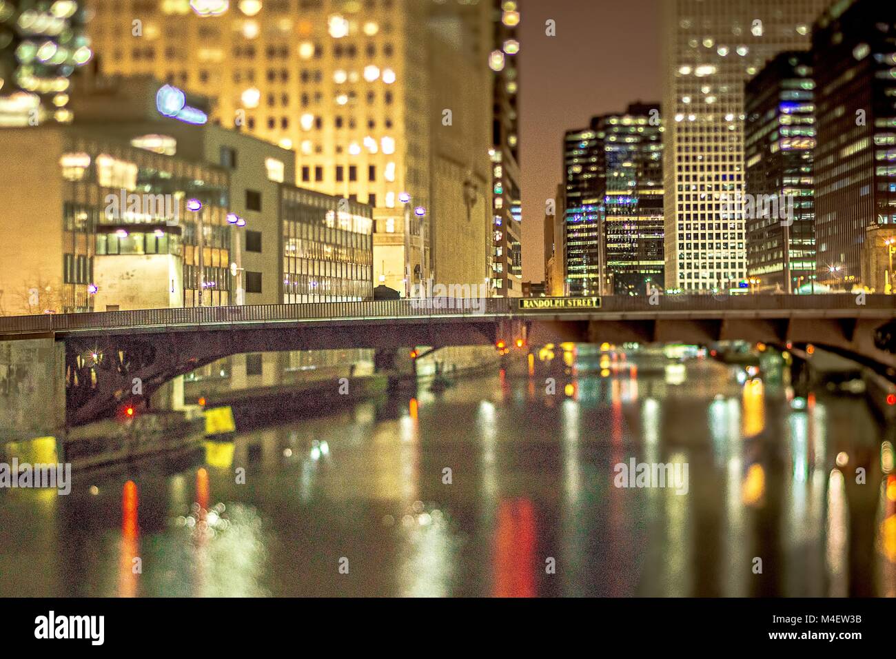 American city night tilt hi-res stock photography and images - Alamy