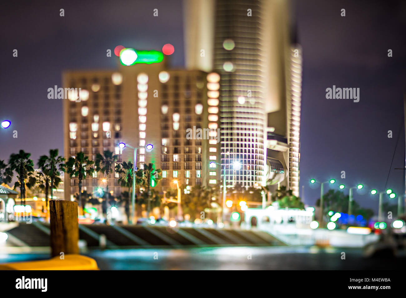 night scenes around corpus christi texas downtown Stock Photo - Alamy