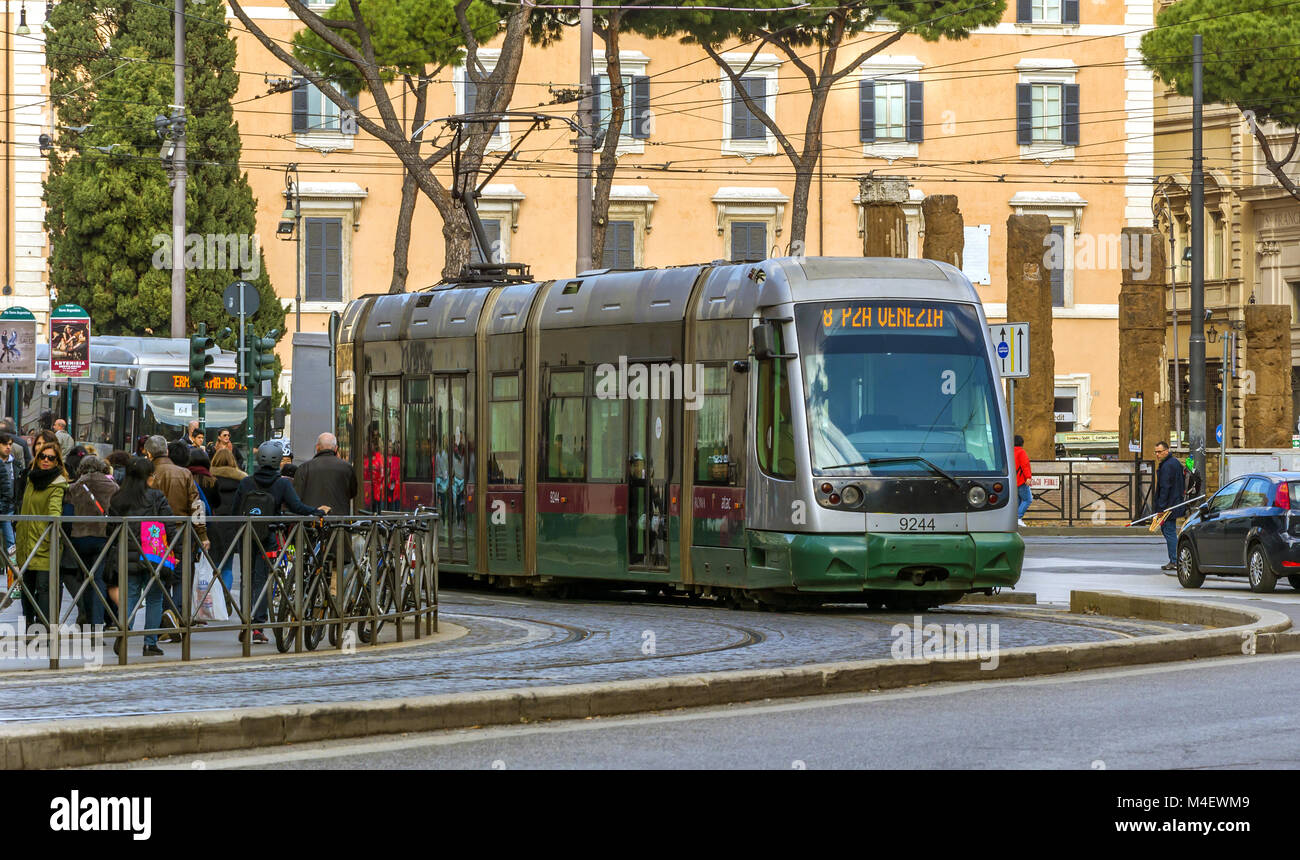 Tram in Rome Stock Photo - Alamy