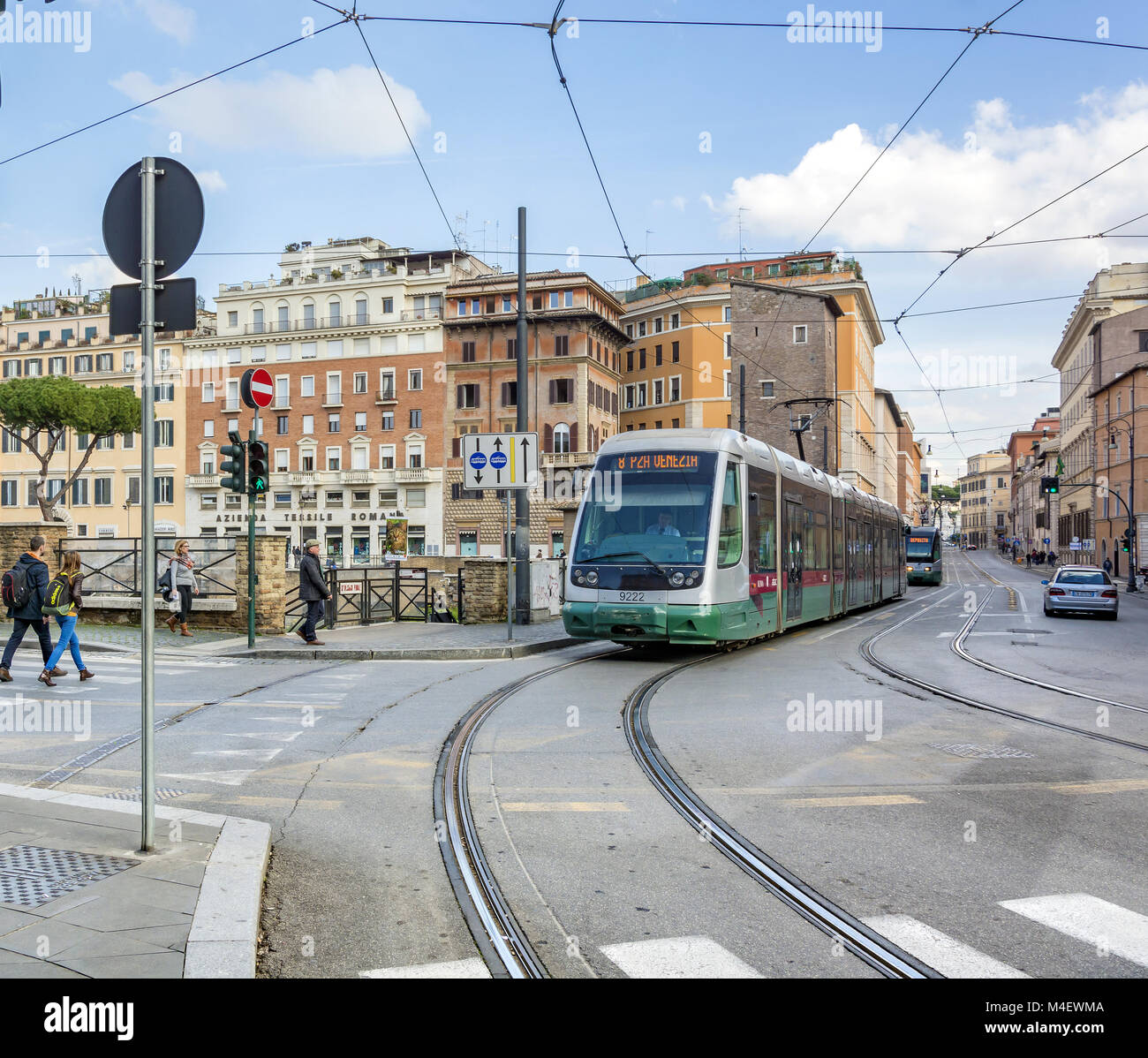 Rome trams hi-res stock photography and images - Alamy