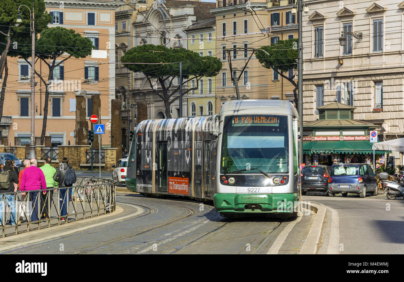 Tram in Rome Stock Photo - Alamy