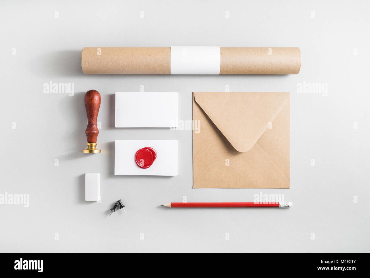 Blank stationery set Stock Photo - Alamy