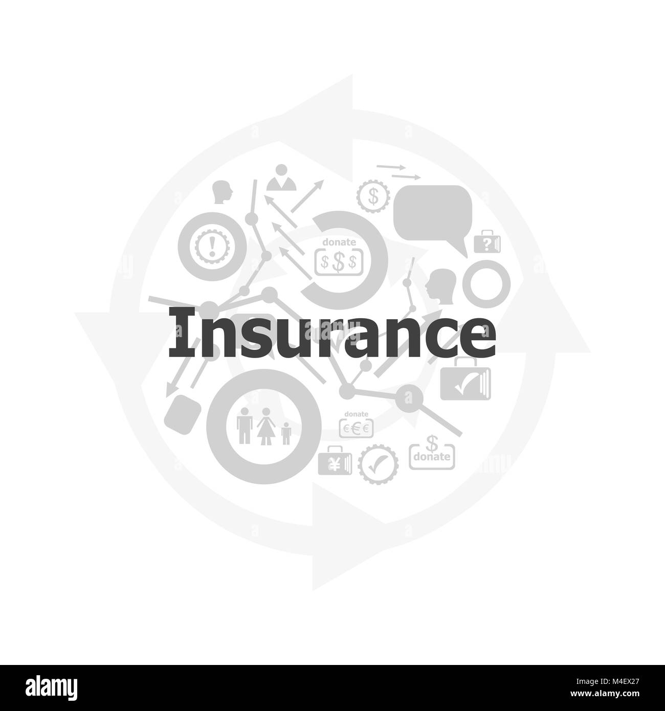 The word insurance on digital screen, business concept Stock Photo - Alamy