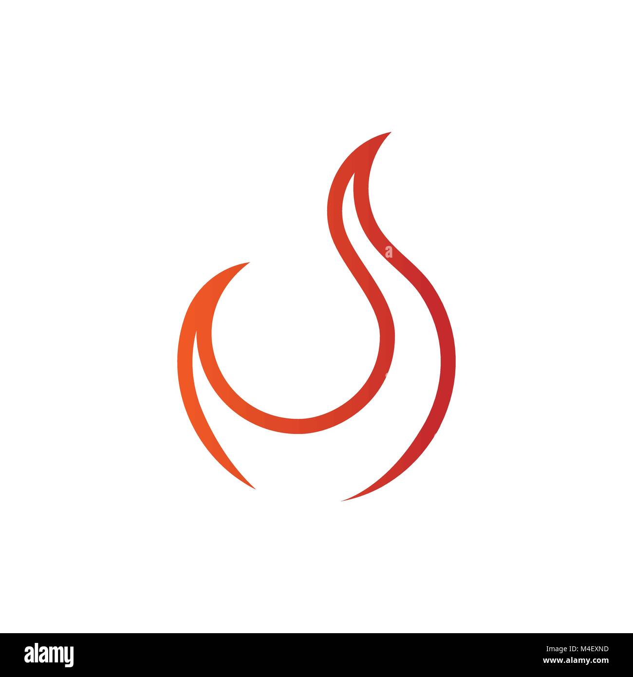Outline Flame Fire Shape Symbol Vector Illustration Graphic Design ...