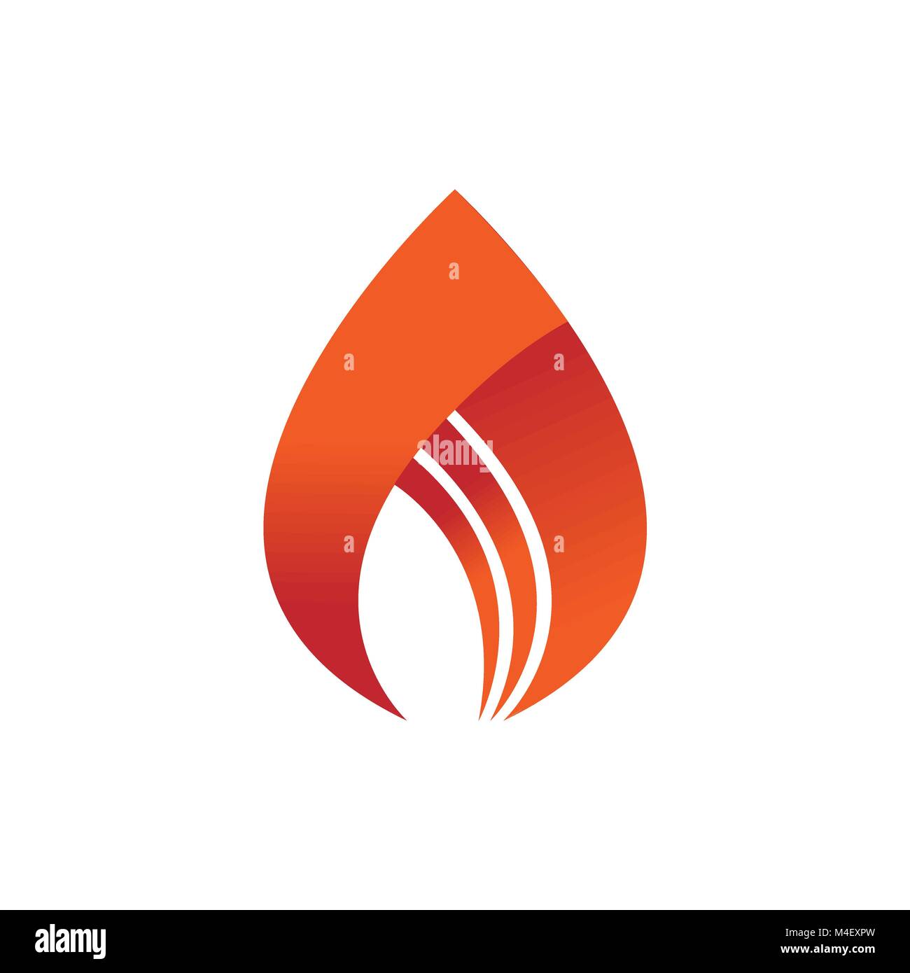 Abstract Simple Flame Fire Symbol Vector Illustration Graphic Design ...
