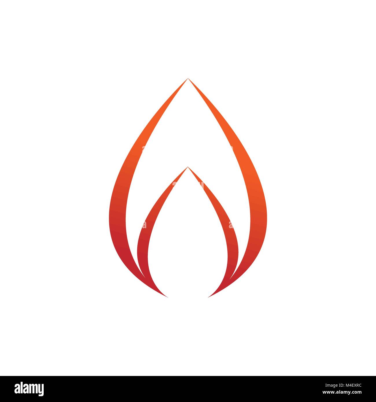 Simple Swoosh Flame Fire Symbol Vector Illustration Graphic Design ...